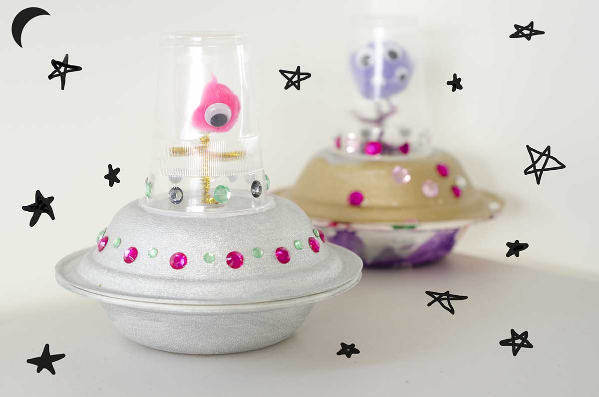 Paper plate craft - Alien UFO - Kiwi Families