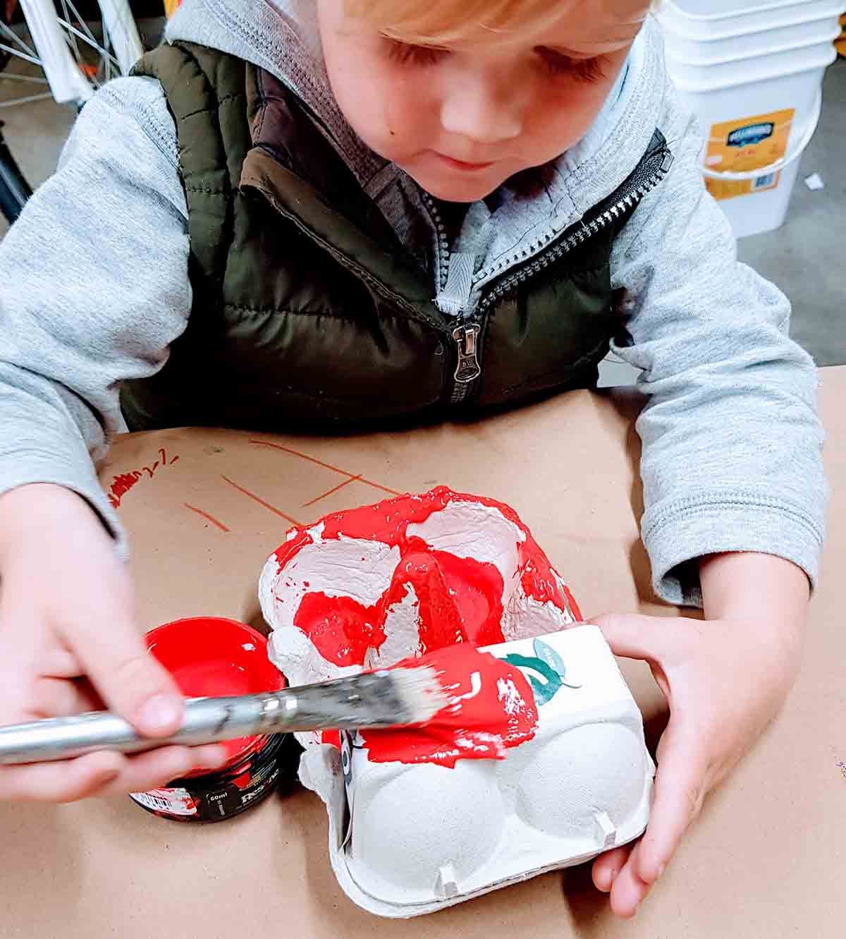 Egg Carton Fire Truck - Kiwi Families