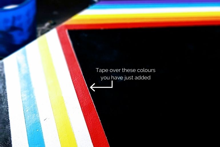 Upcycled Rainbow Dressing Table - Kiwi Families