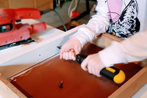 Upcycled Rainbow Dressing Table - Kiwi Families