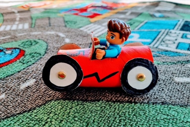 Cardboard Roll Racing Car Craft - Kiwi Families