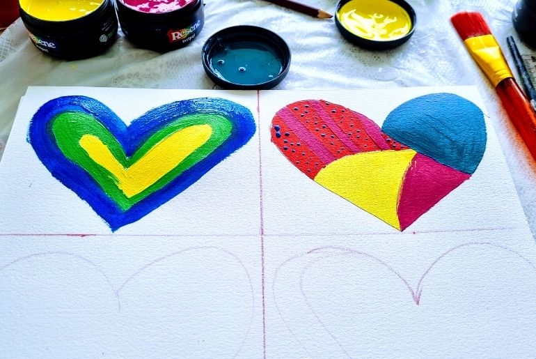 Easy Heart Art Craft for Kids - Kiwi Families