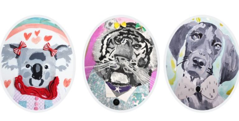 Animal Portraits Grey Value Scale Art Project - Kiwi Families