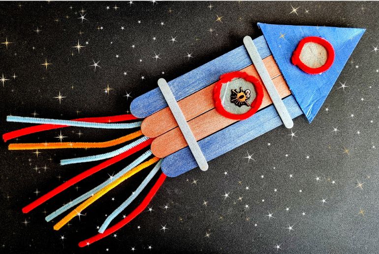 Rocket Ship Craft with Iceblock Sticks - Kiwi Families